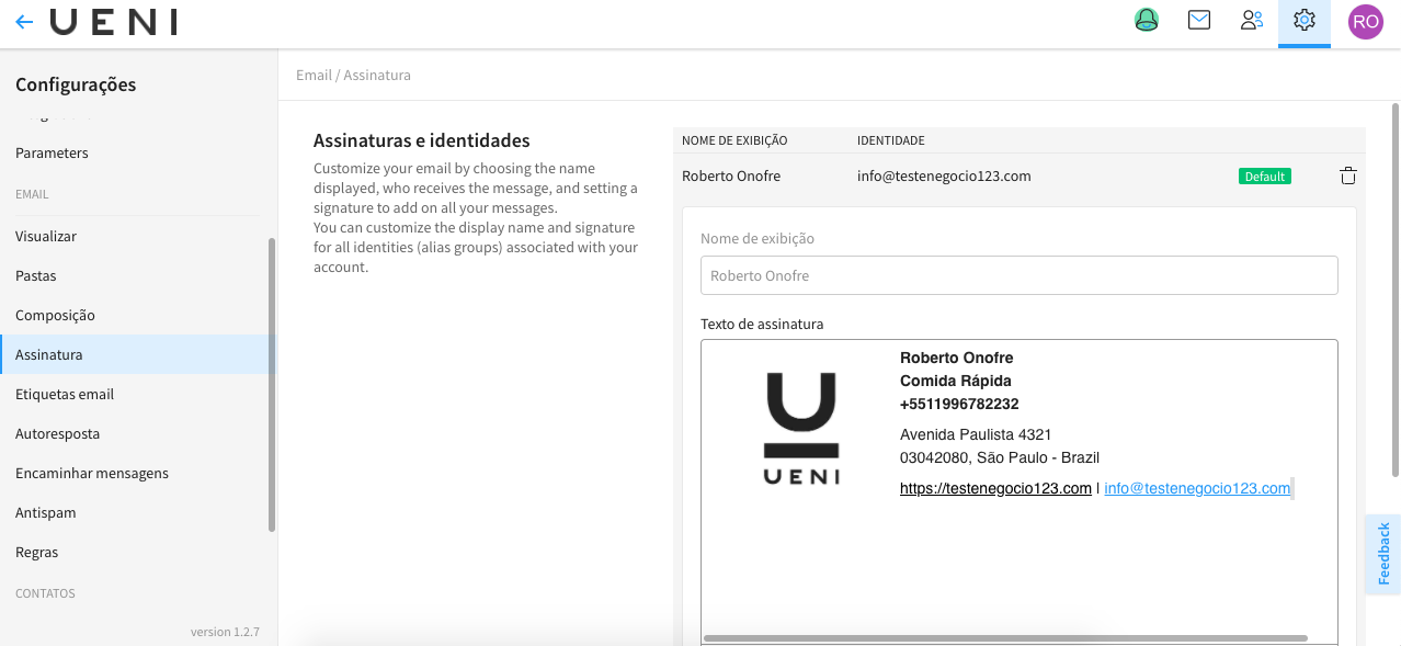 Atualização do E-mail UENI: Assinaturas de E-mails Geradas ...